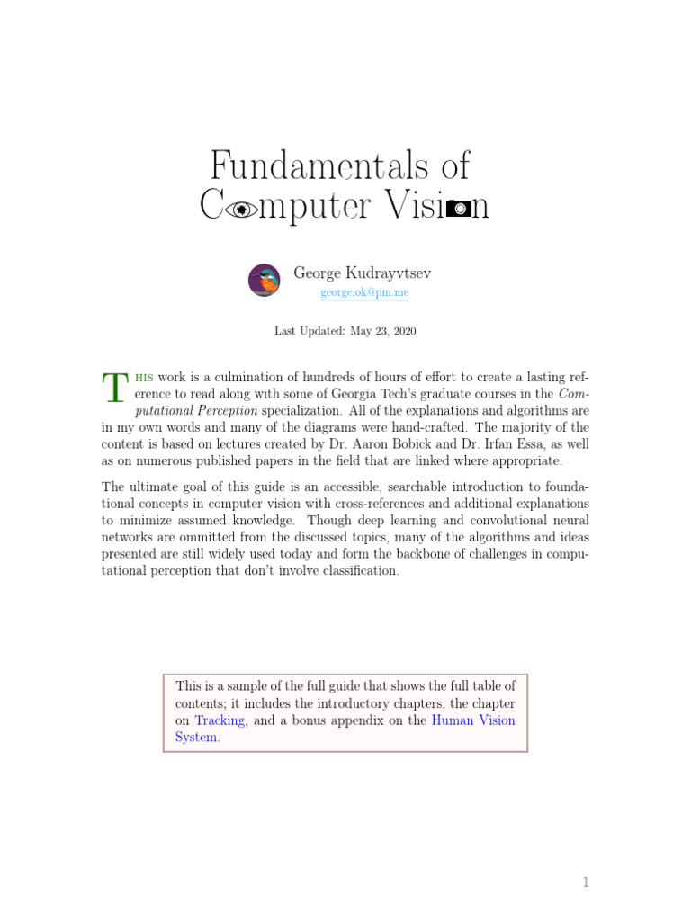 Computer Vision Sample | PDF | Computer Vision | Image