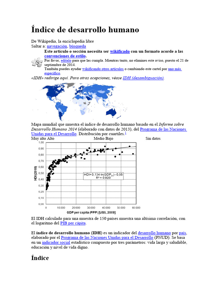 Índice de Desarrollo Humano | PDF | Índice de Desarrollo Humano | Economias