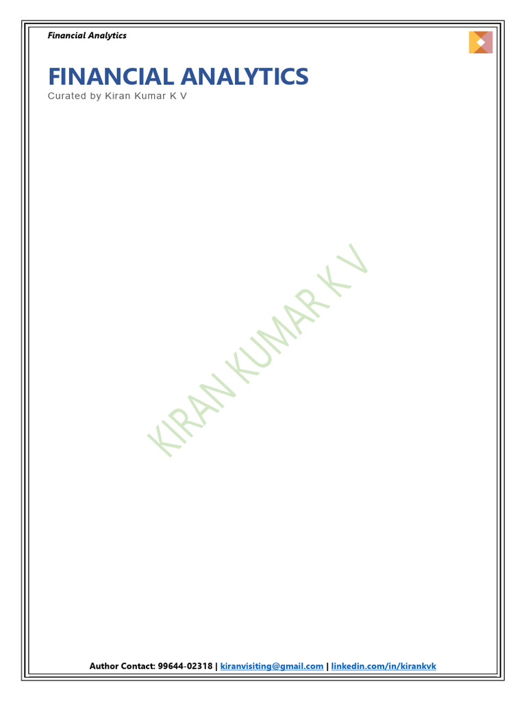 Reading Material - Module-2 - Statistical Aspects of Financial Time ...