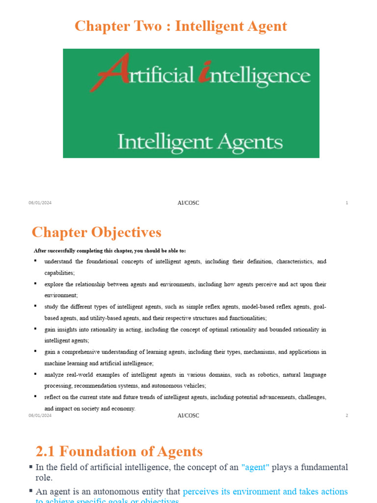 Chapter 2 Intelligent Agent Shimelis | PDF | Artificial Intelligence | Intelligence (AI) & Semantics