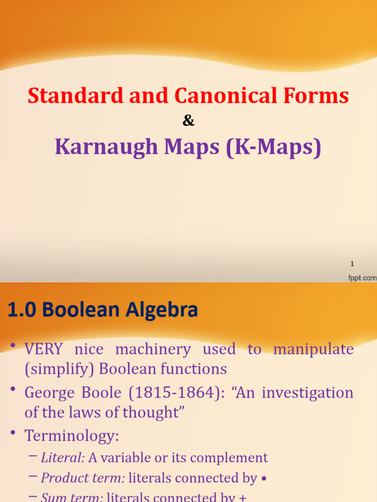 01 04 SOP & POS + K-Map | PDF | Mathematical Logic | Mathematics