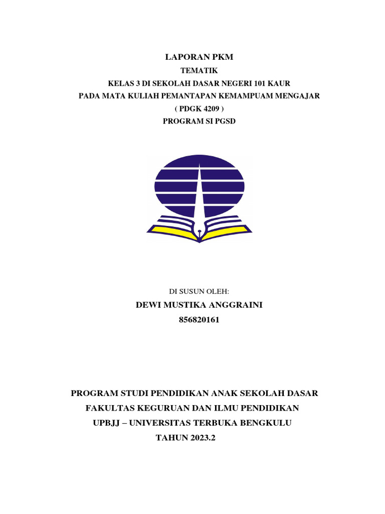 Laporan PKM Mengajar SDN 101 Kaur | PDF