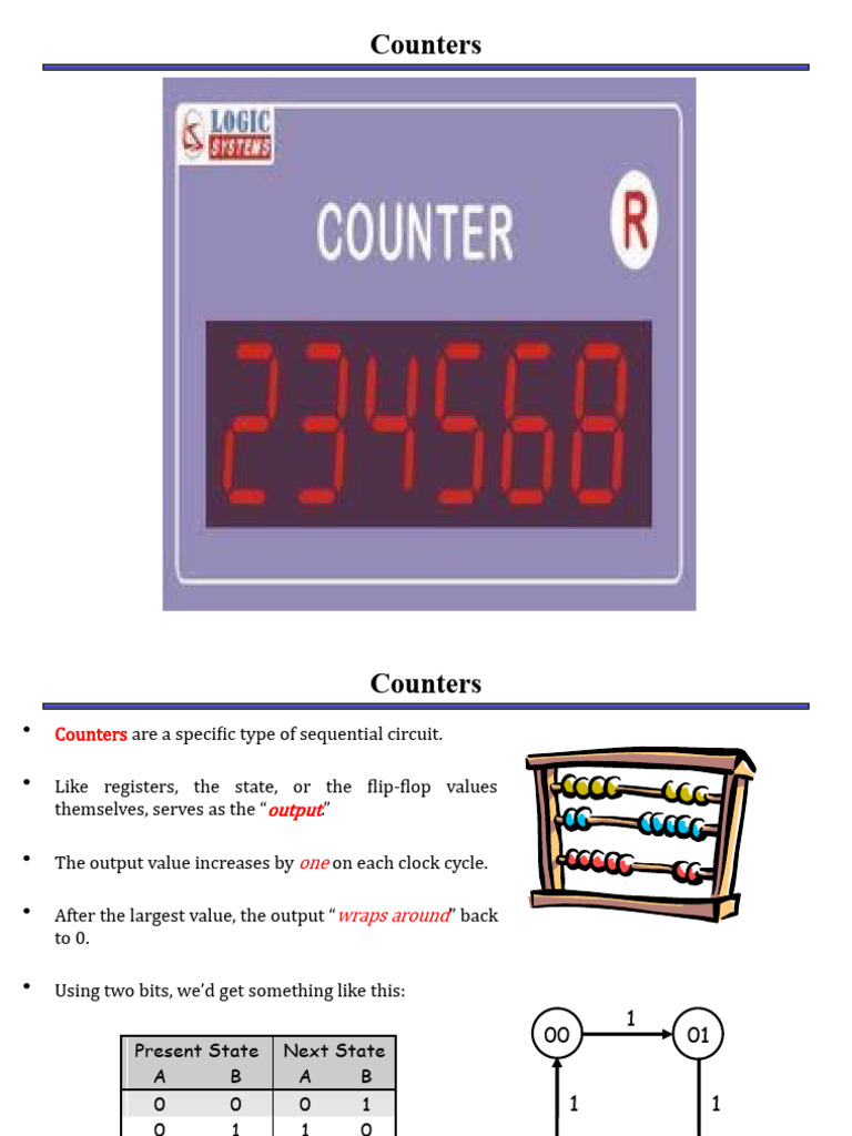 02 02 Counters | PDF | Electronic Design | Computer Engineering