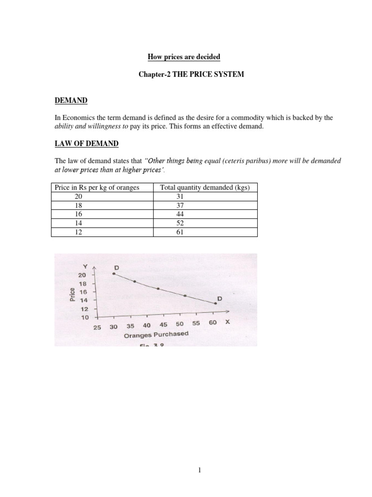 Chapter-2 Price System - Notes To Study | PDF | Elasticity (Economics ...