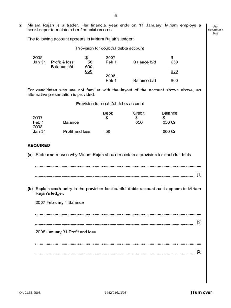 Bad Debts-Work Sheet-7 | PDF | Debits And Credits | Economies