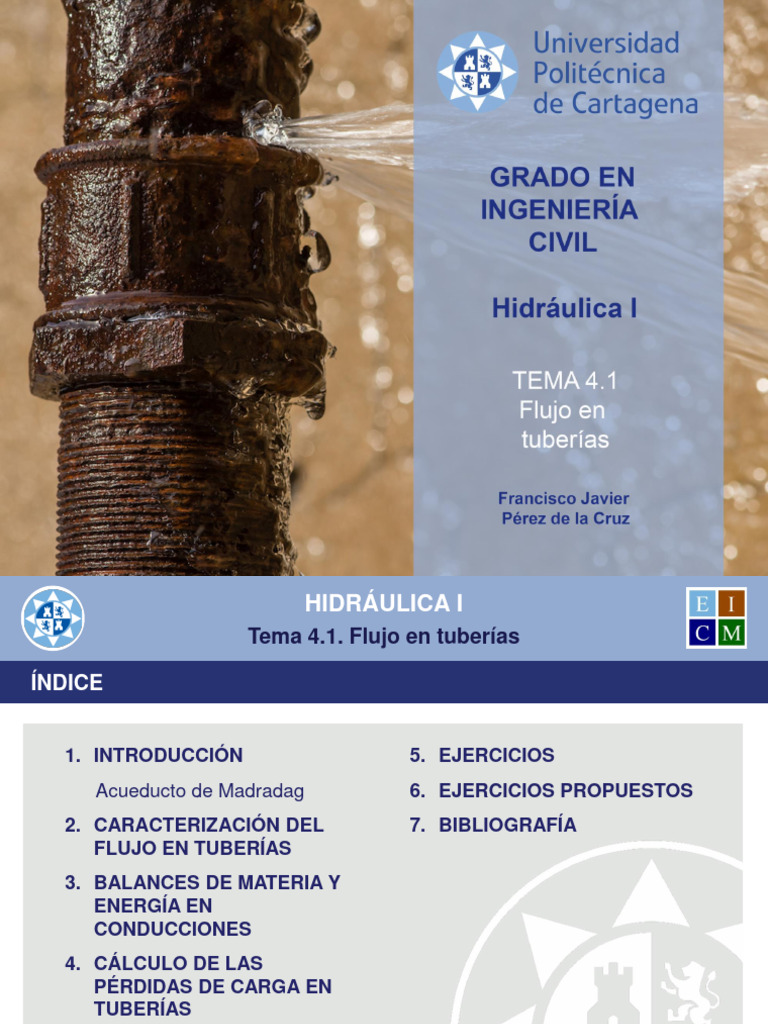 Tema 4.1 FLUJO TUB | Descargar gratis PDF | Mecánica de fluidos | Física Aplicada e ...