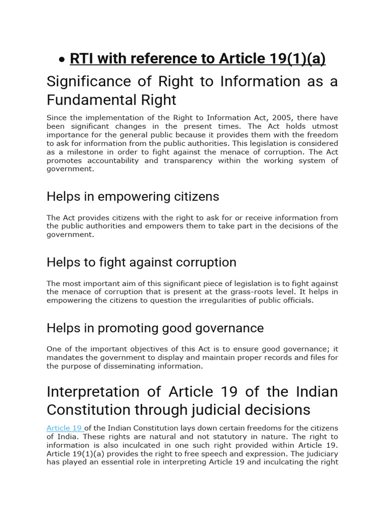 Unit 2 Rti | PDF | Privacy | Right To Privacy