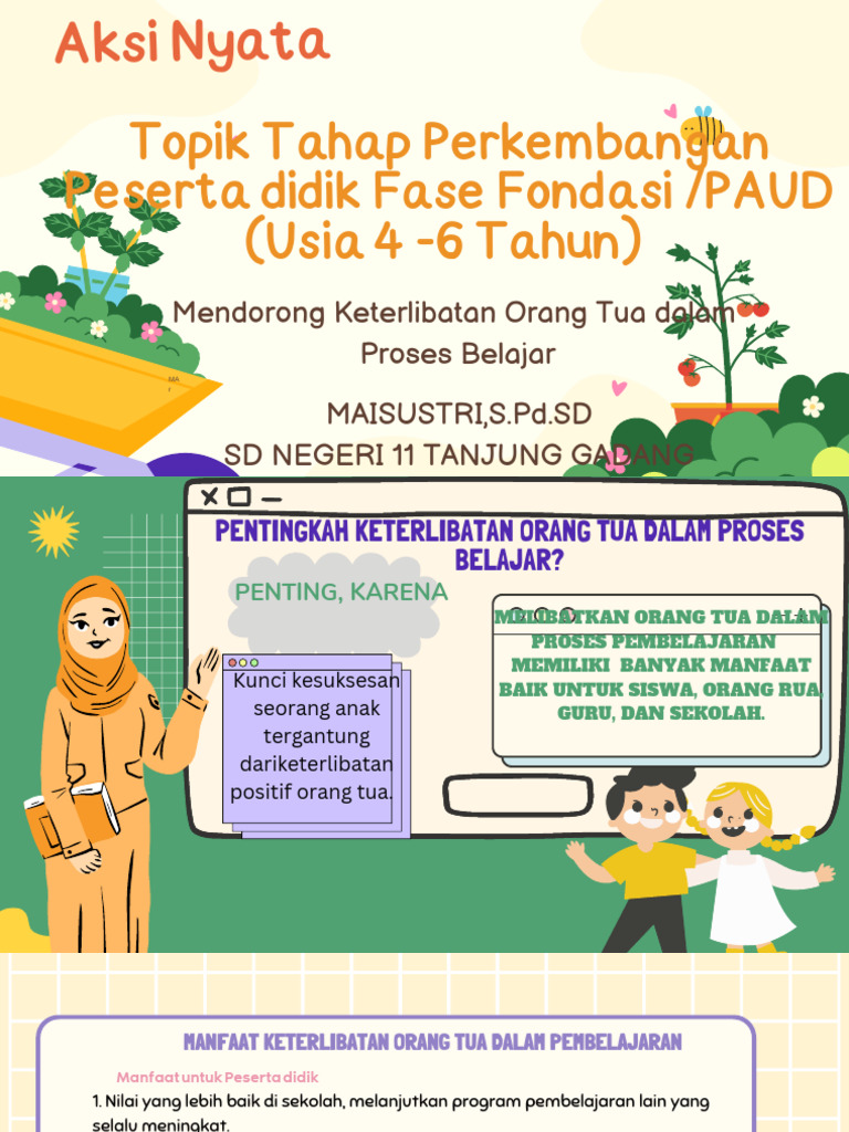 Aksi Nyata Tahap Perkembangan Peserta Didik Usia 4 6 Pdf Kesehatan Holistik