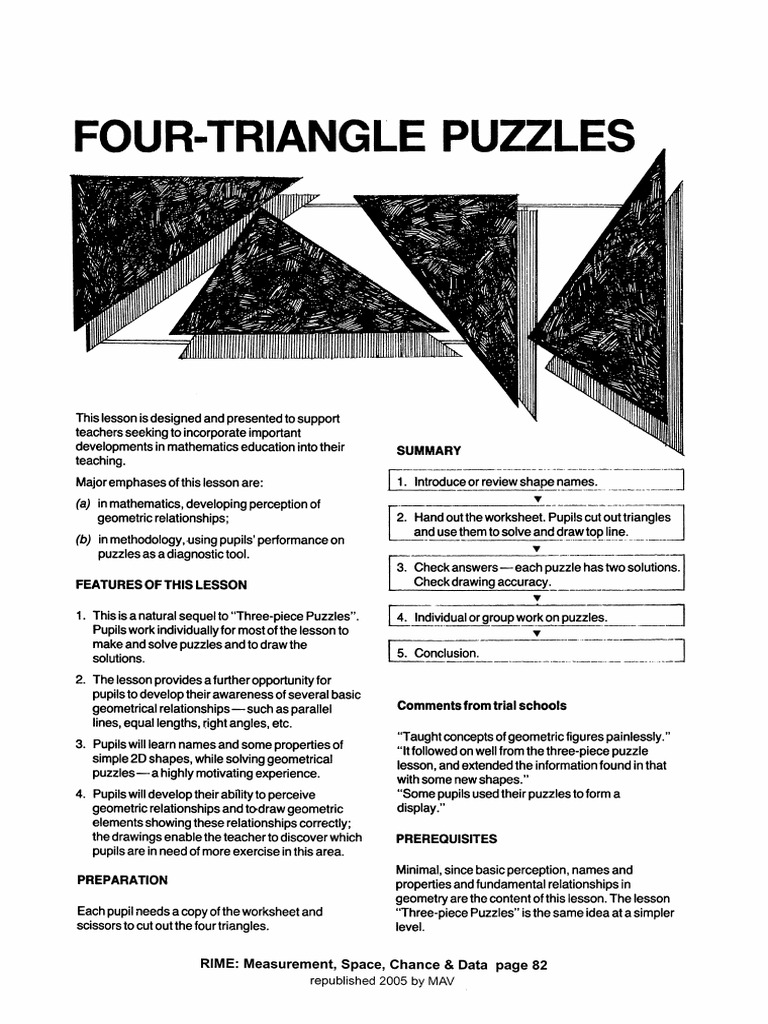 M20 Four-Triangle Puzzles | PDF M20 Four-Triangle Puzzles | PDF