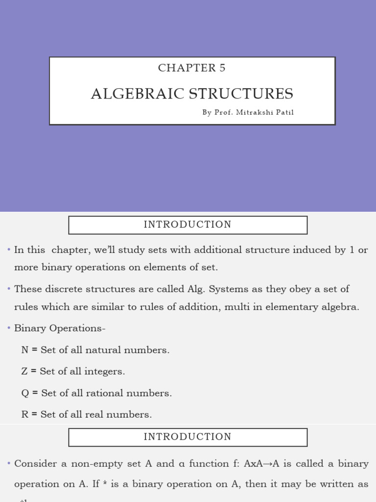 DSGTChap 5 Algebraic Systems | PDF | Group (Mathematics) | Abstract Algebra