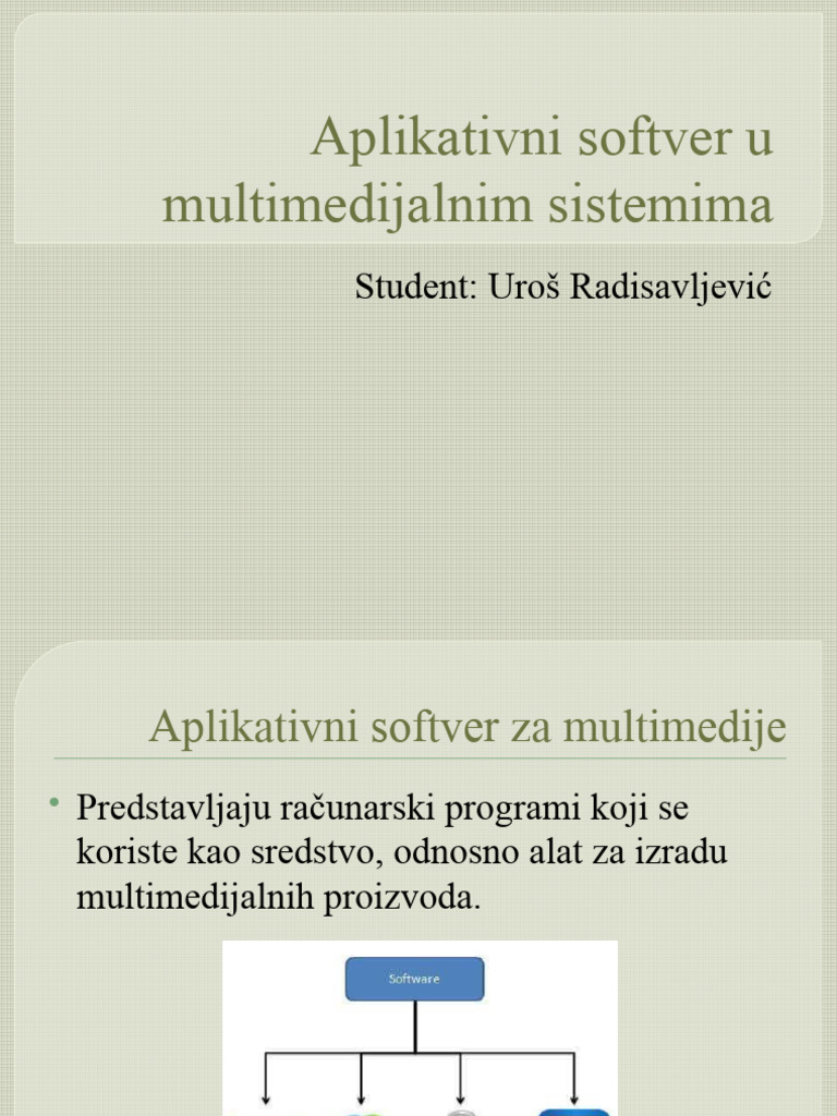 Aplikativni Softver U Multimedijalnim Sistemima | PDF