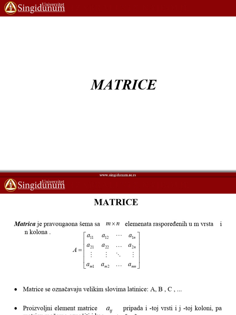 Matrice | PDF