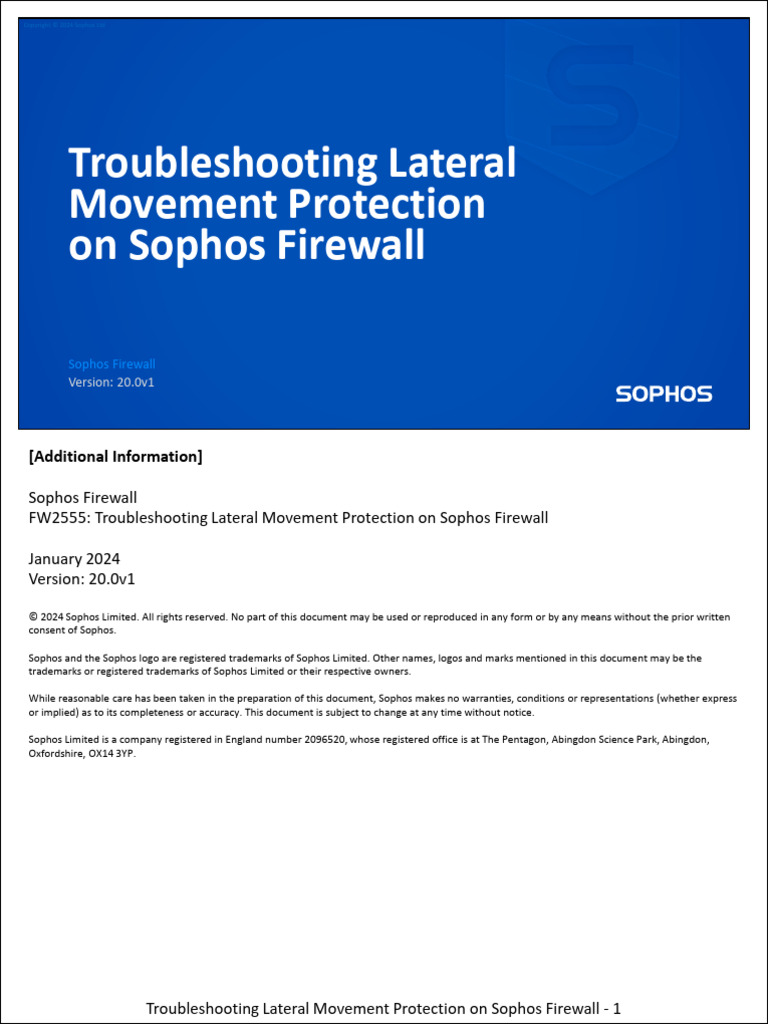 FW2555 20.0v1 Troubleshooting Lateral Movement Protection On Firewall ...