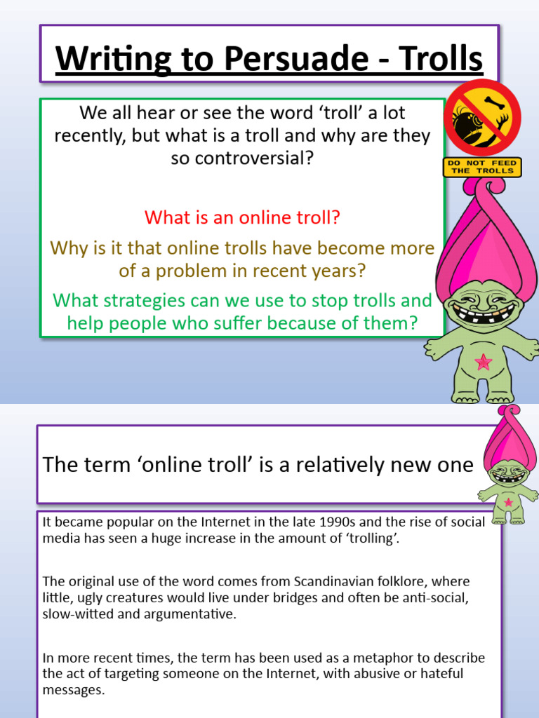 6 - Writing To Persuade - Trolls | PDF | Rhetoric