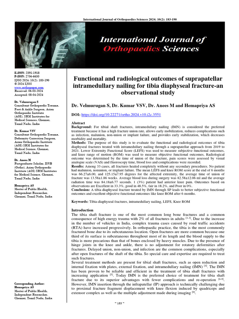 Functional and Radiological Outcomes of | PDF | Knee | Surgery
