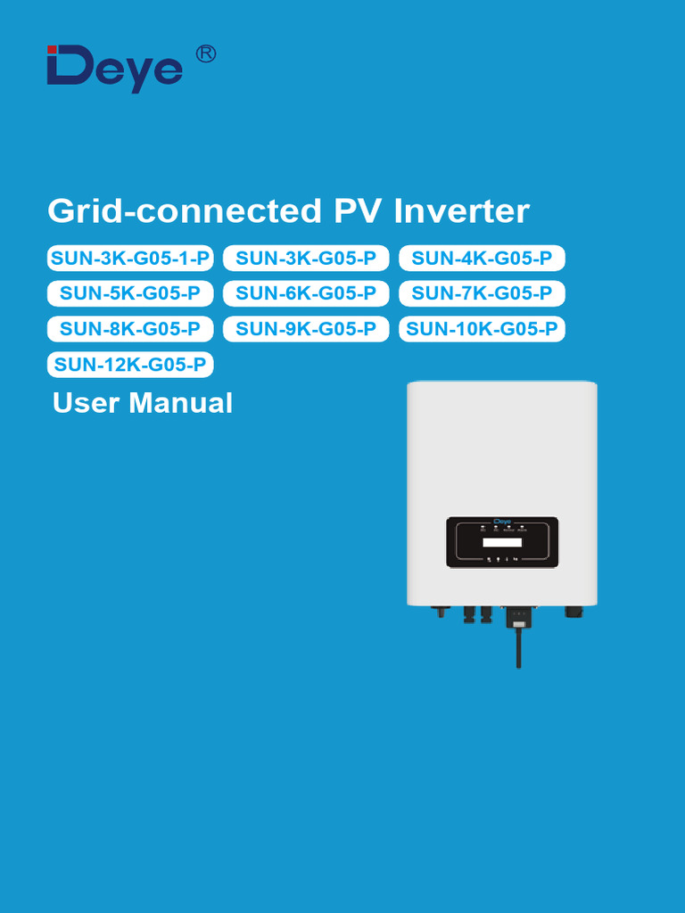 Deye Inverter Manual | PDF | Power Inverter | Solar Panel