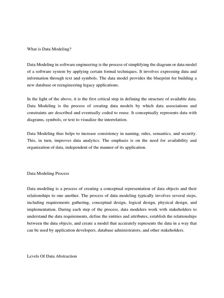 Data Modeling Pdf Data Model Conceptual Model