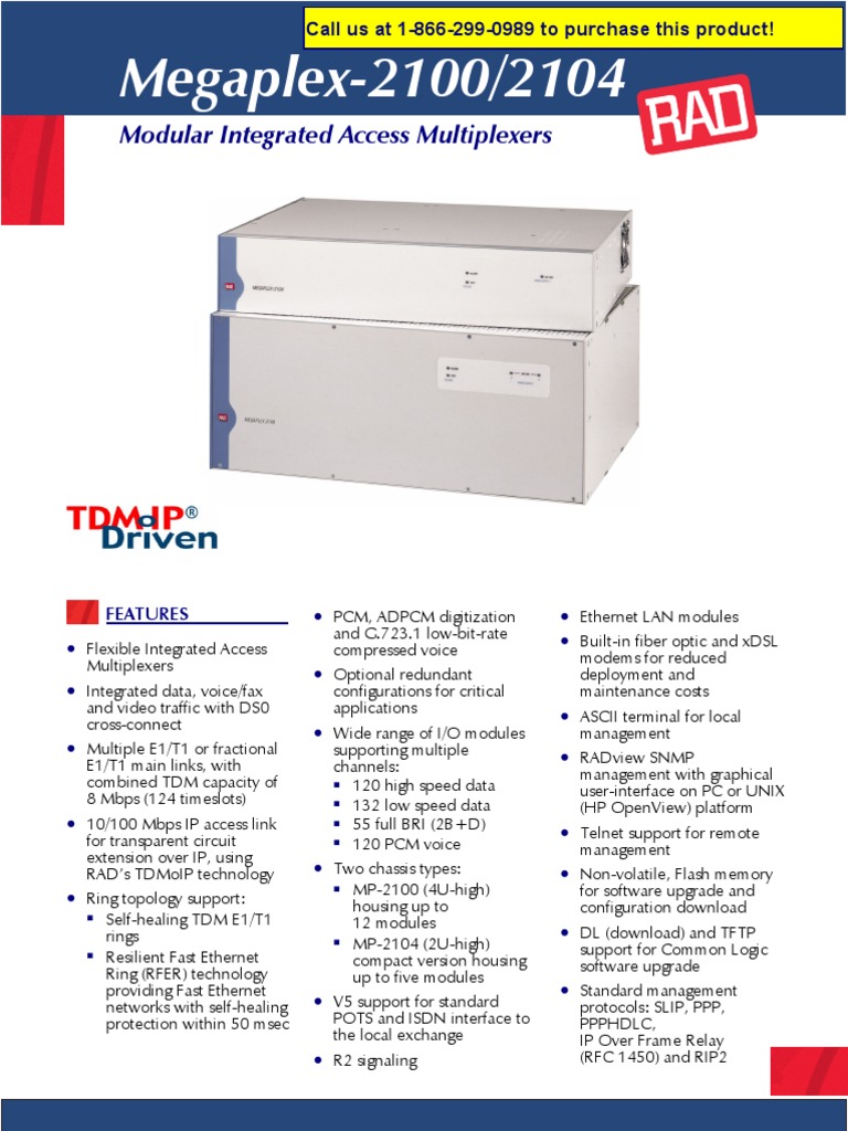 Access Multiplexer Megaplex 2100 | PDF | Computer Network | Digital ...