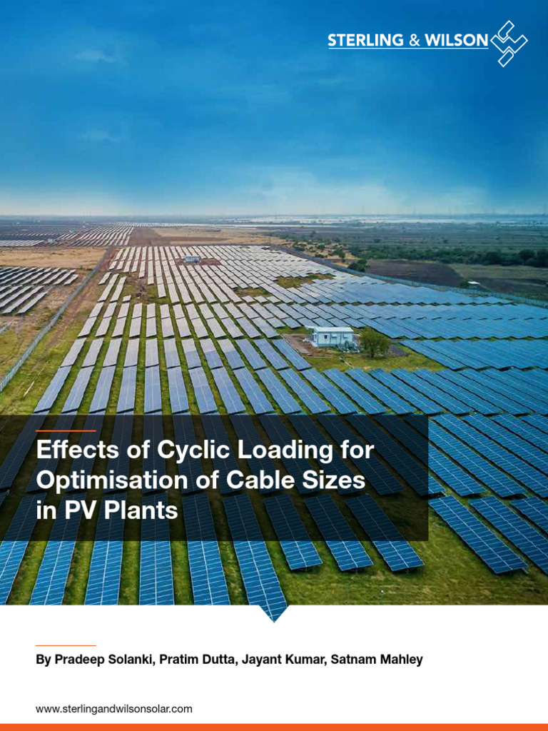 Cyclic Loading Effect For Cable Sizes in PV Plants | PDF | Photovoltaic ...