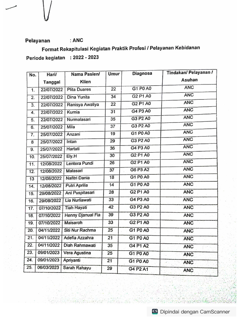 Rekapitulasi Pelayanan Pasien KIA | PDF