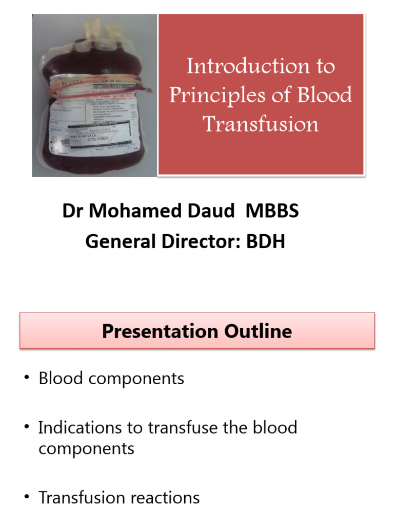 Principles of Blood Transfusion Overview | PDF | Blood Transfusion ...