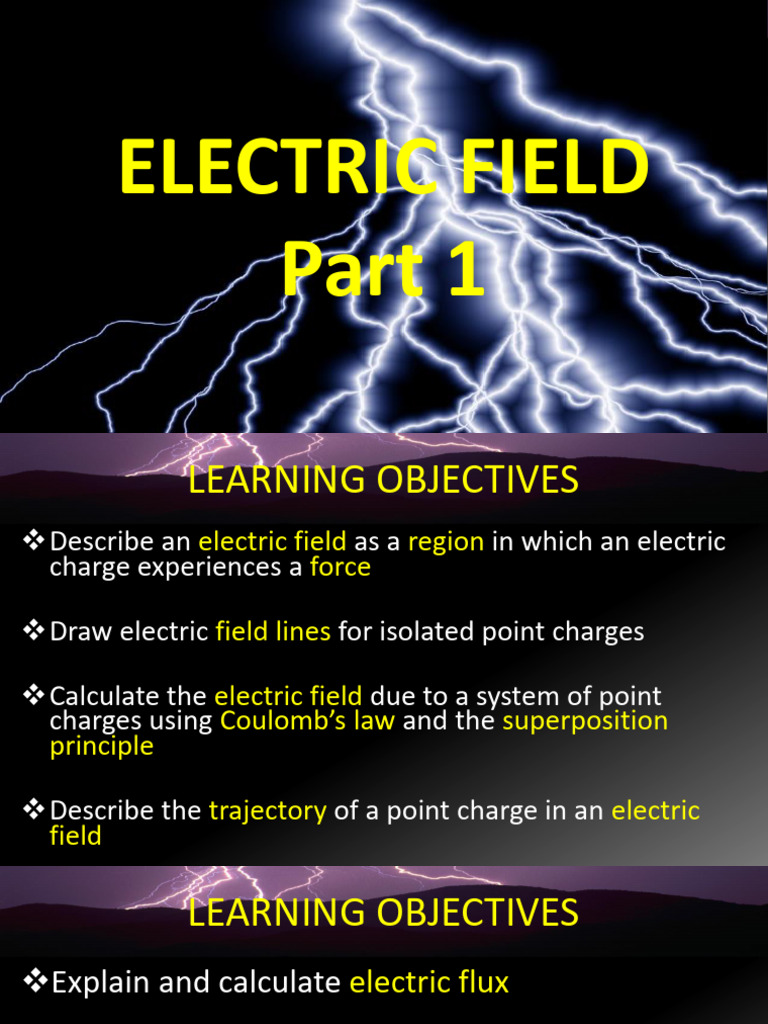 ELECTRIC FIELDS Part A 1 | PDF | Electric Field | Electric Charge