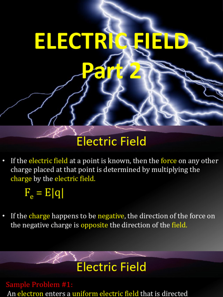 ELECTRIC FIELDS Part B 1 | PDF | Flux | Electric Field
