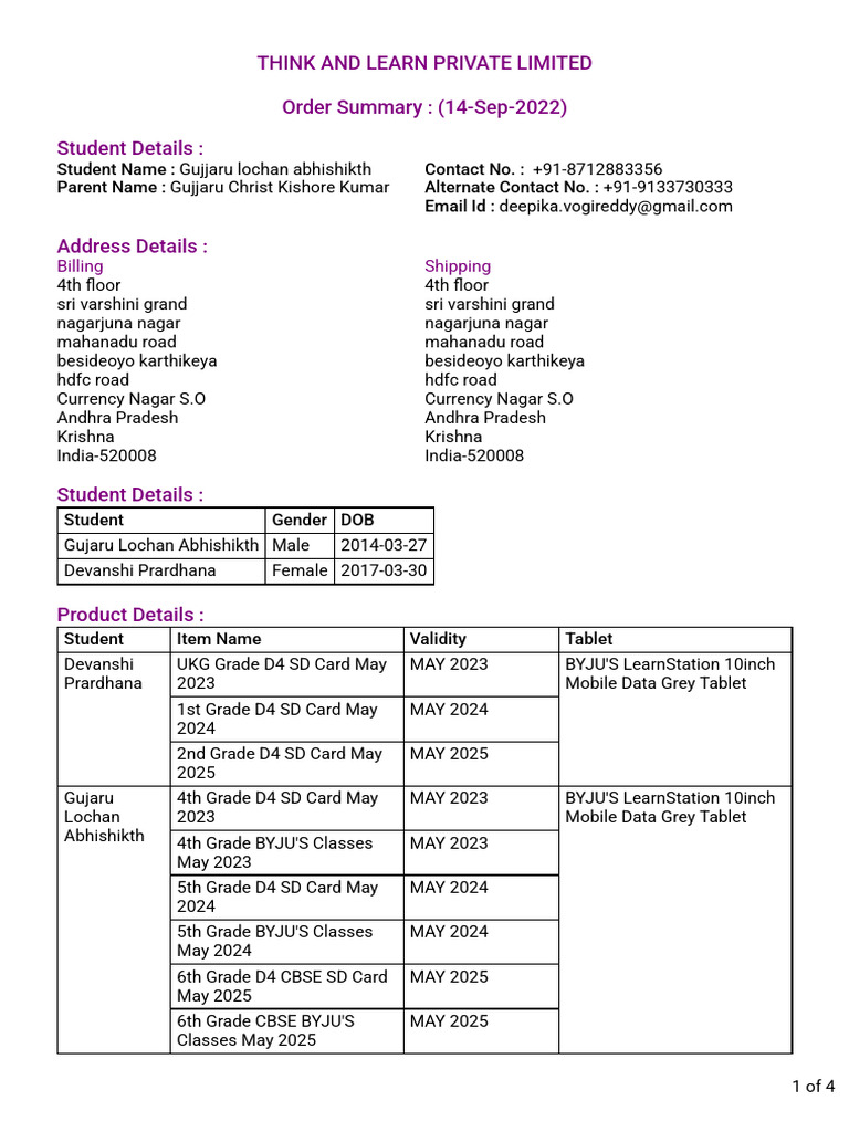 Lochan Byjus Invoice | PDF | Cheque | Legal Remedy