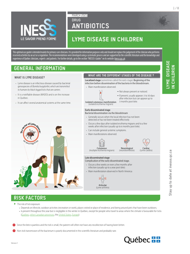 Lyme Disease in Children Guide | PDF | Lyme Disease | Dose (Biochemistry)