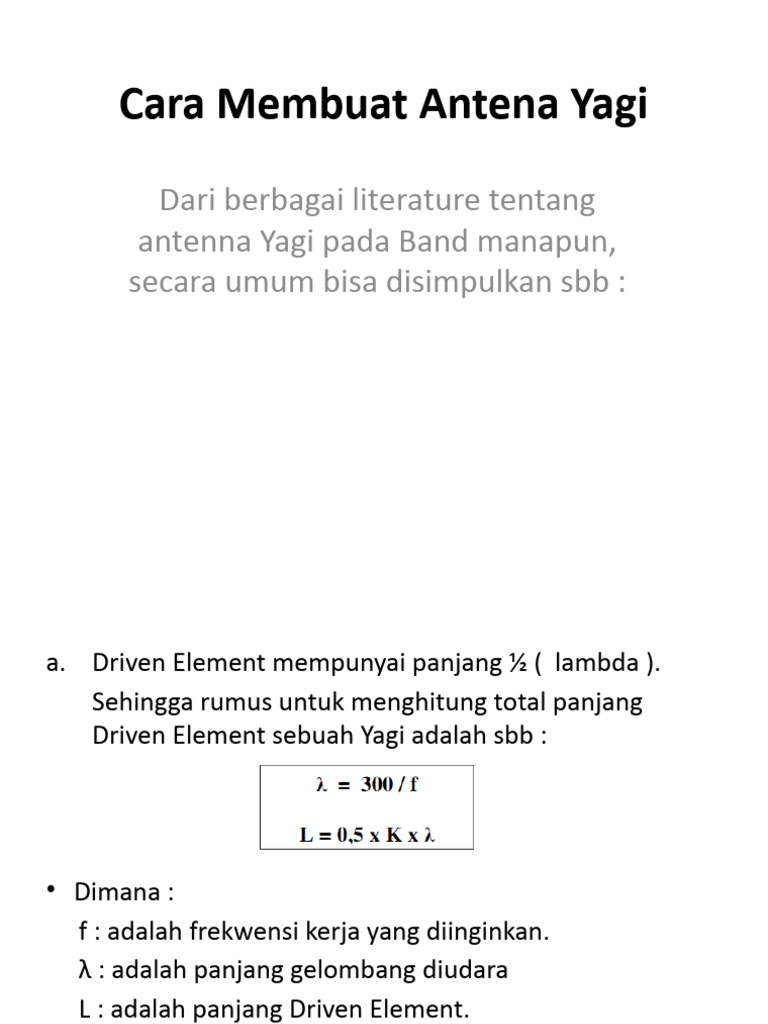 Cara Membuat Antena Yagi | PDF