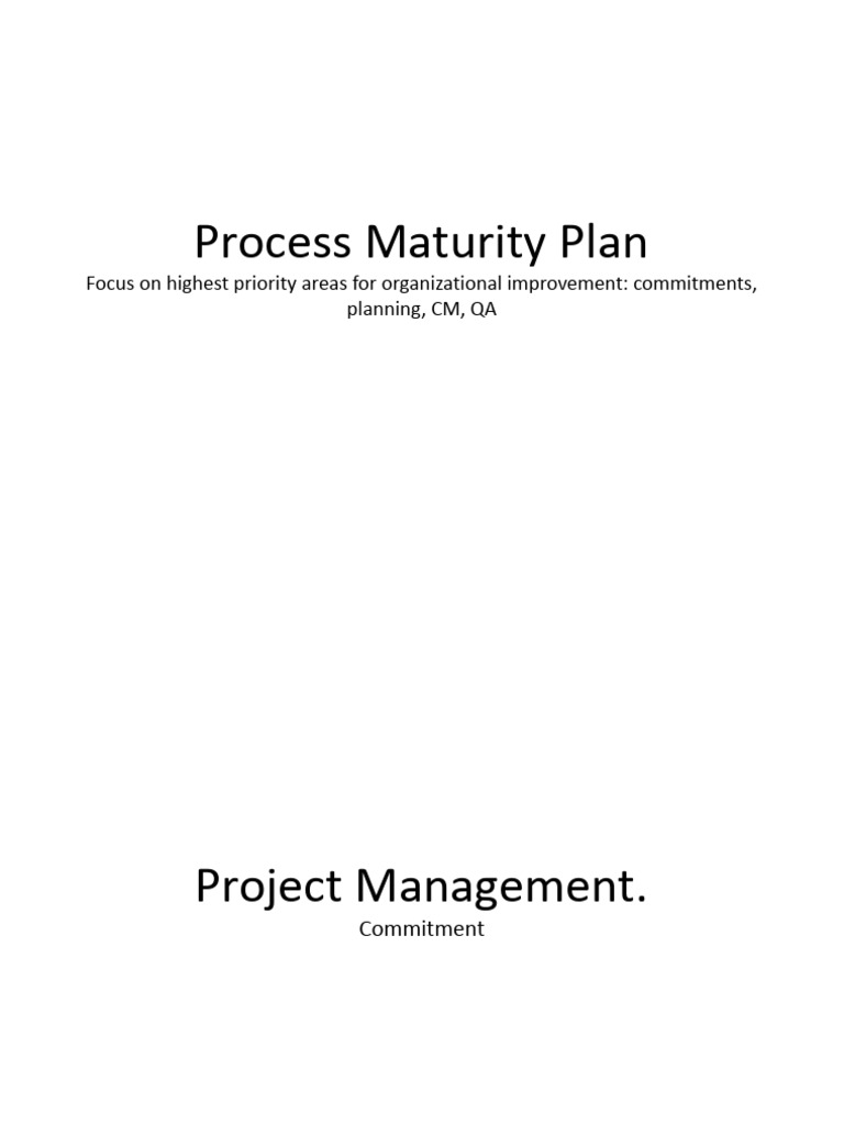 Lecture 7 - Process Maturity Plan - PM | Download Free PDF | Project ...