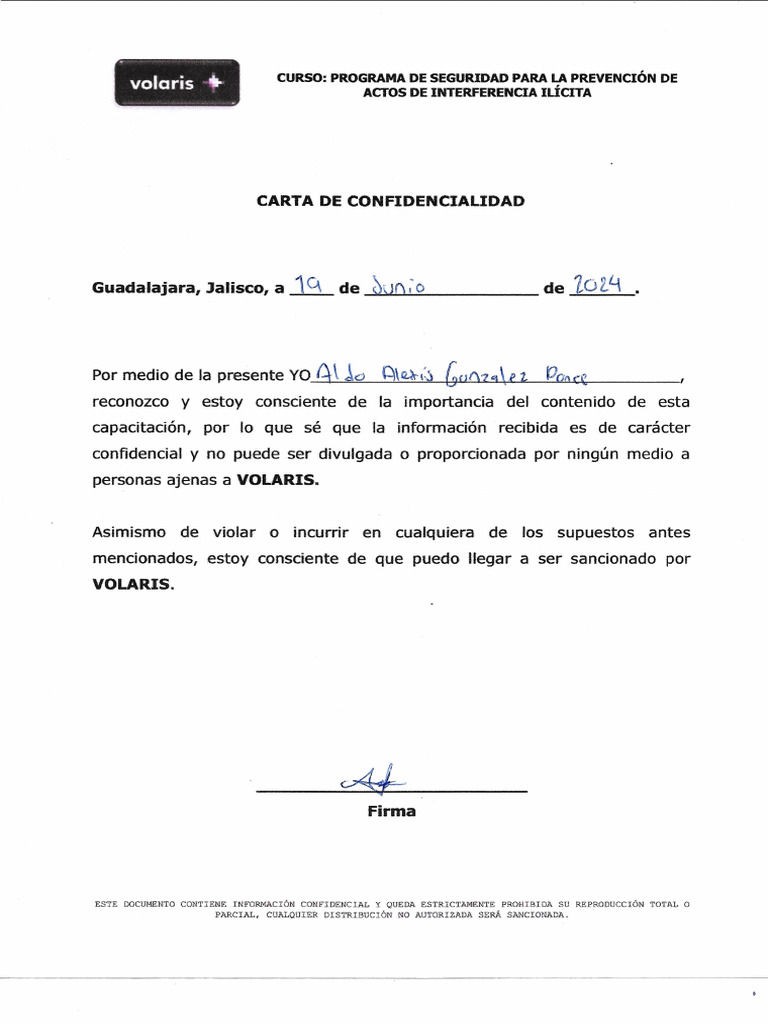 Carta Firmada | PDF