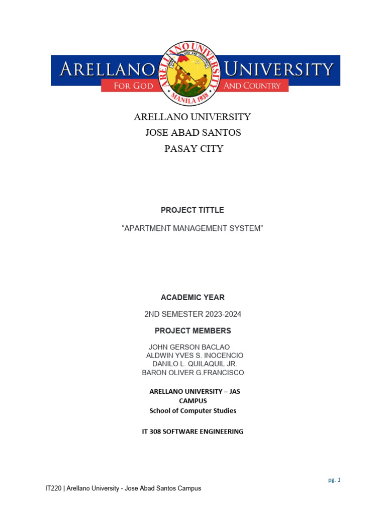 Section 1to 4 Apartment Management System | PDF | Software Testing ...