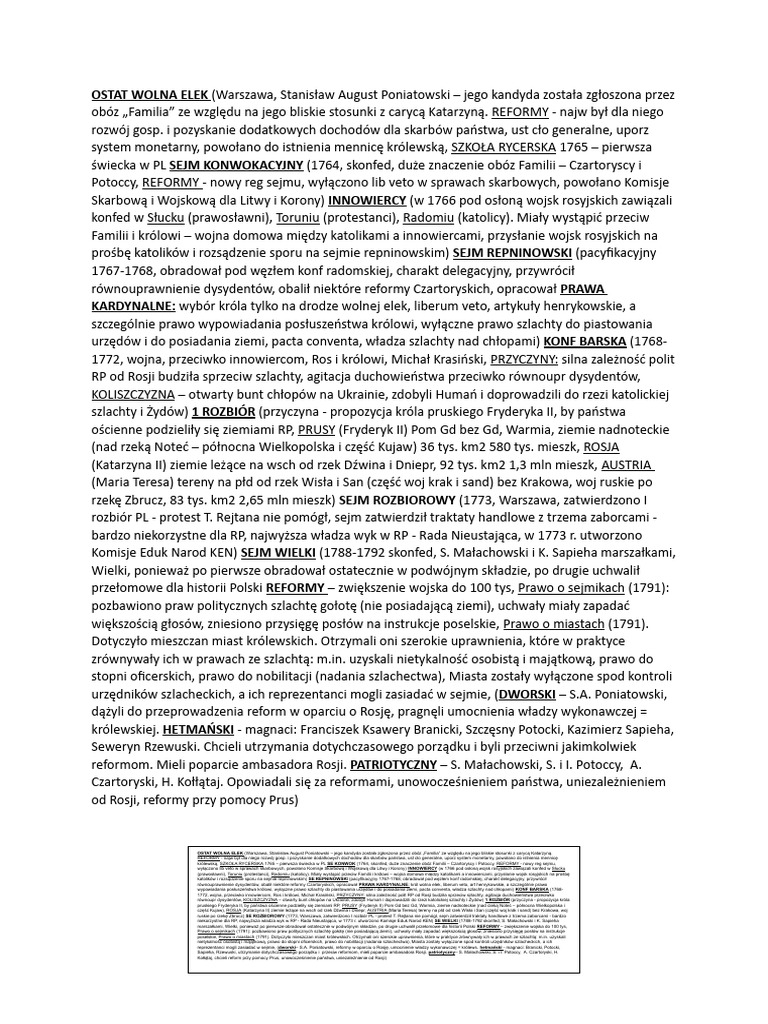 OSTATNIA WOLNA ELEKCJA His SCCC | PDF
