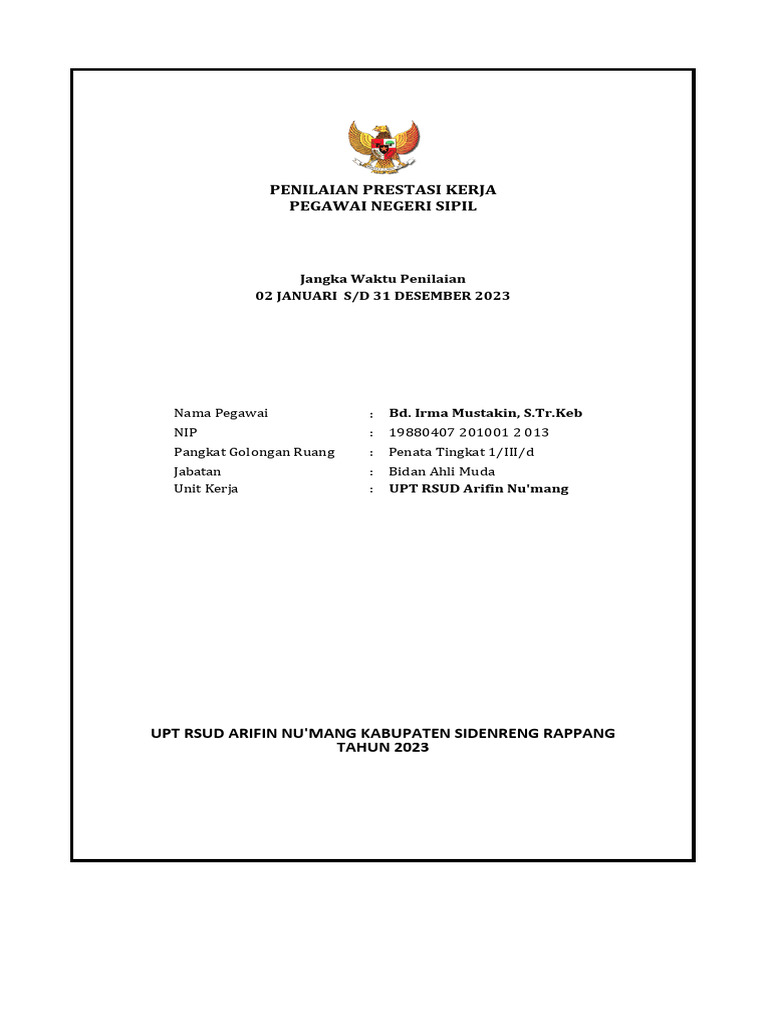 SKP 2023 Irma Mustakim | PDF | Pengembangan Diri | Kesehatan Holistik