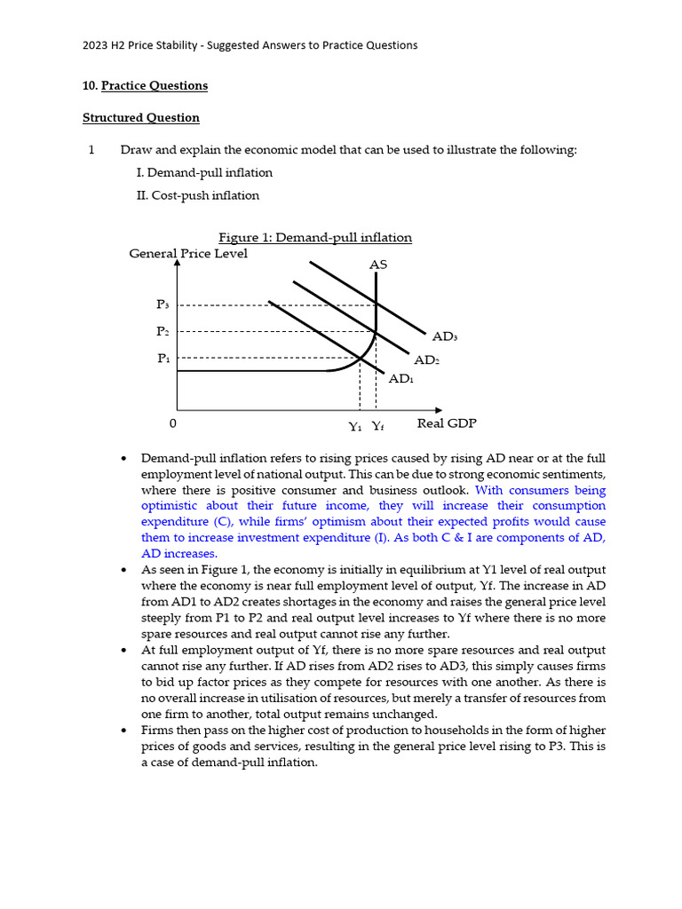 2023 JC2 H2 Price Stability Tutorial Package - Final 3 | PDF ...