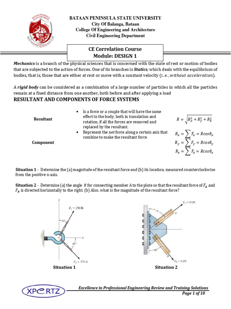 BPSU - Module # 1 - Design 1 | PDF | Force | Friction