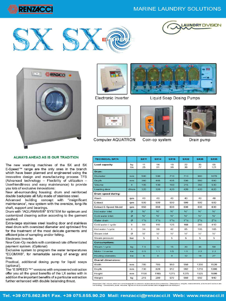 SX Series Renzacci | PDF