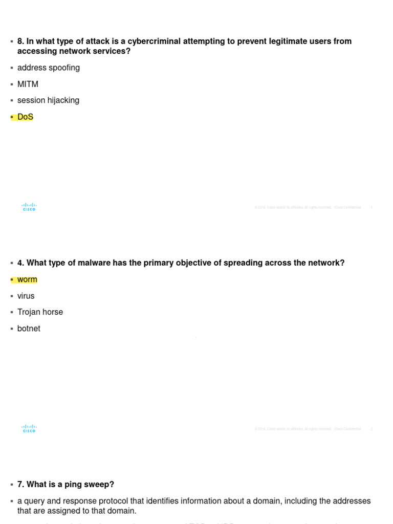 Assignment 2 Network Threats | PDF | Denial Of Service Attack | Malware
