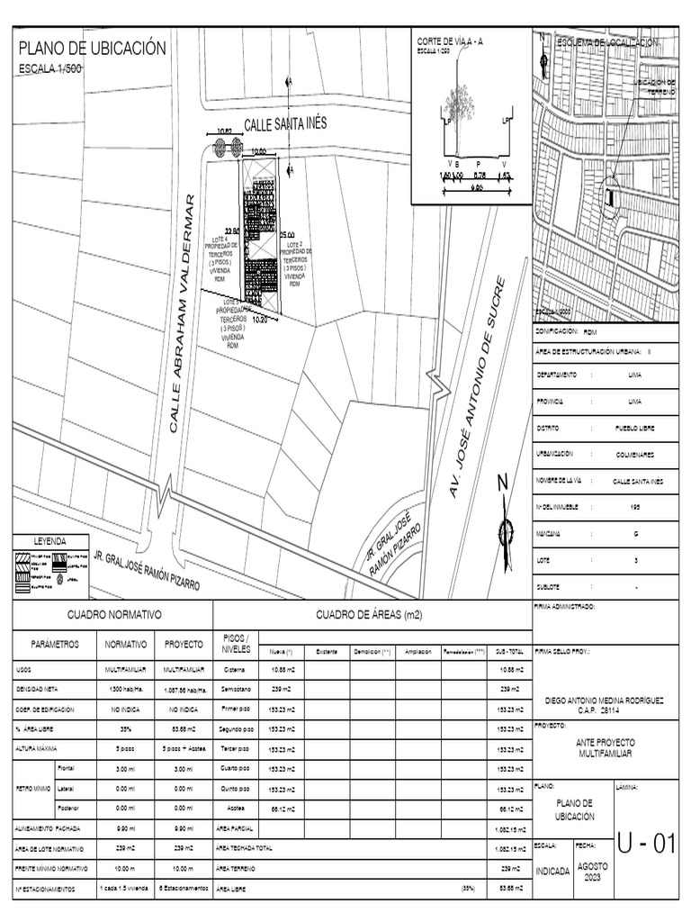 Expediente Arquitectura y Seguridad Anteproyecto Multifamiliar Edificio Bresso | PDF | Bienes ...