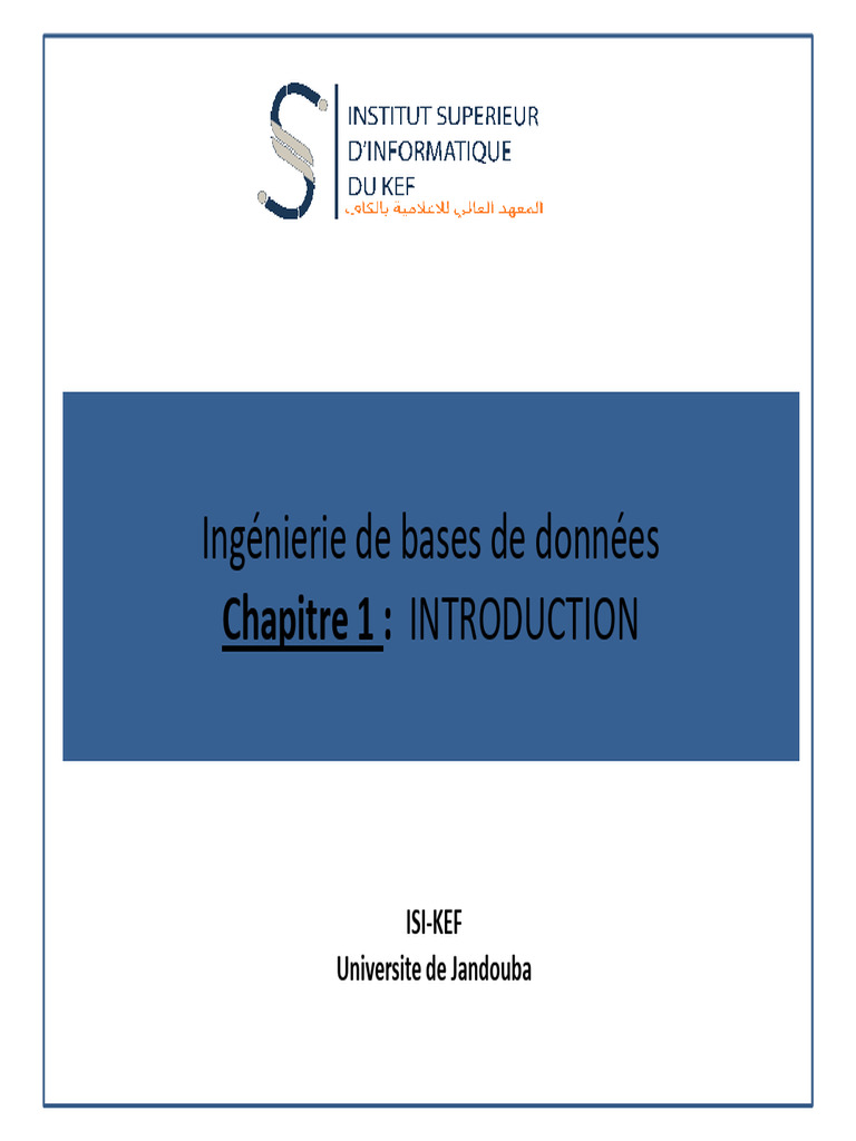Ingénierie des Bases de Données à ISI Kef | PDF | Bases de données | SQL