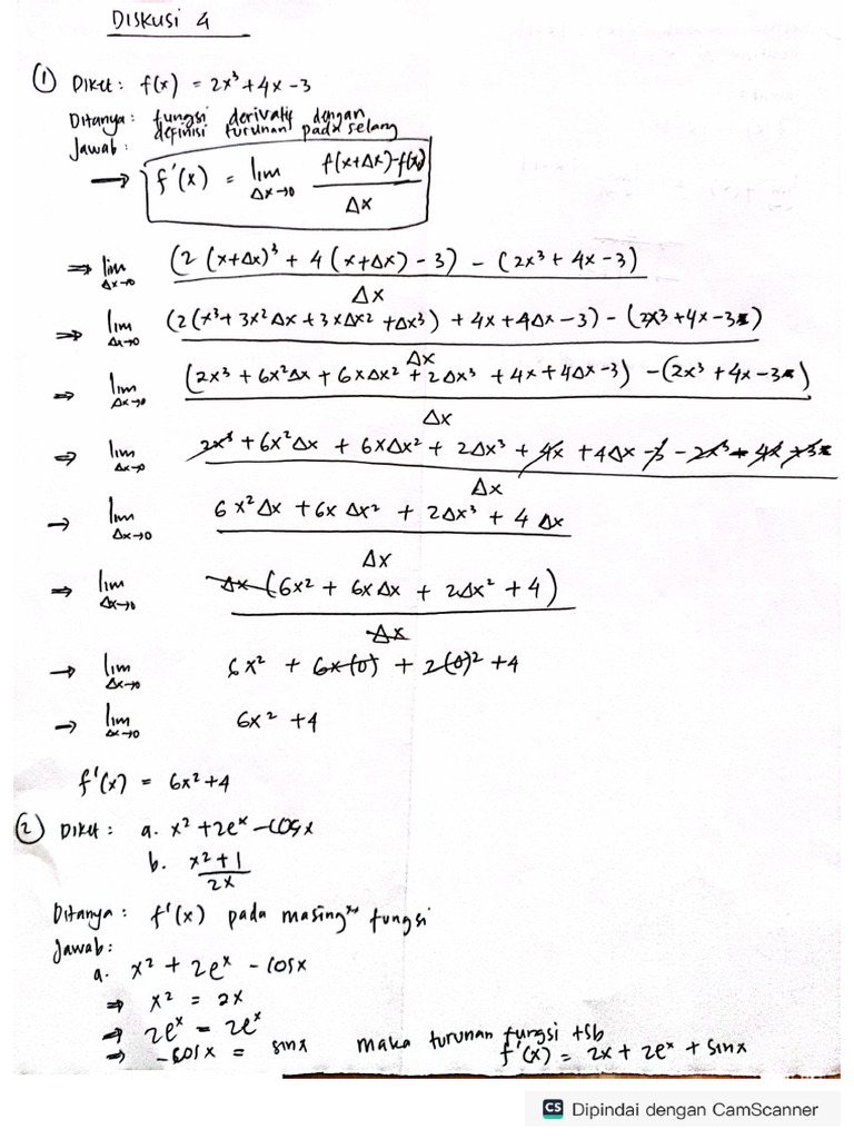 Jawaban Diskusi 4 Kalkulus | PDF