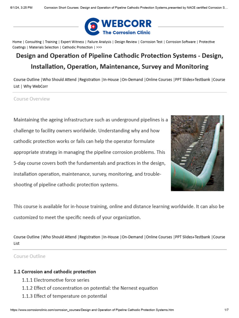 Design and Opera On of Pipeline Cathodic Protec On Systems - Design ...