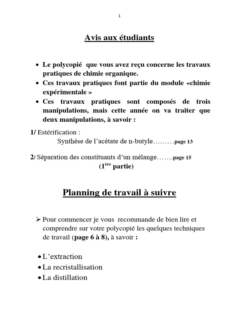 TP S3 Chimie Organique PDF | PDF | Isomère | Distillation