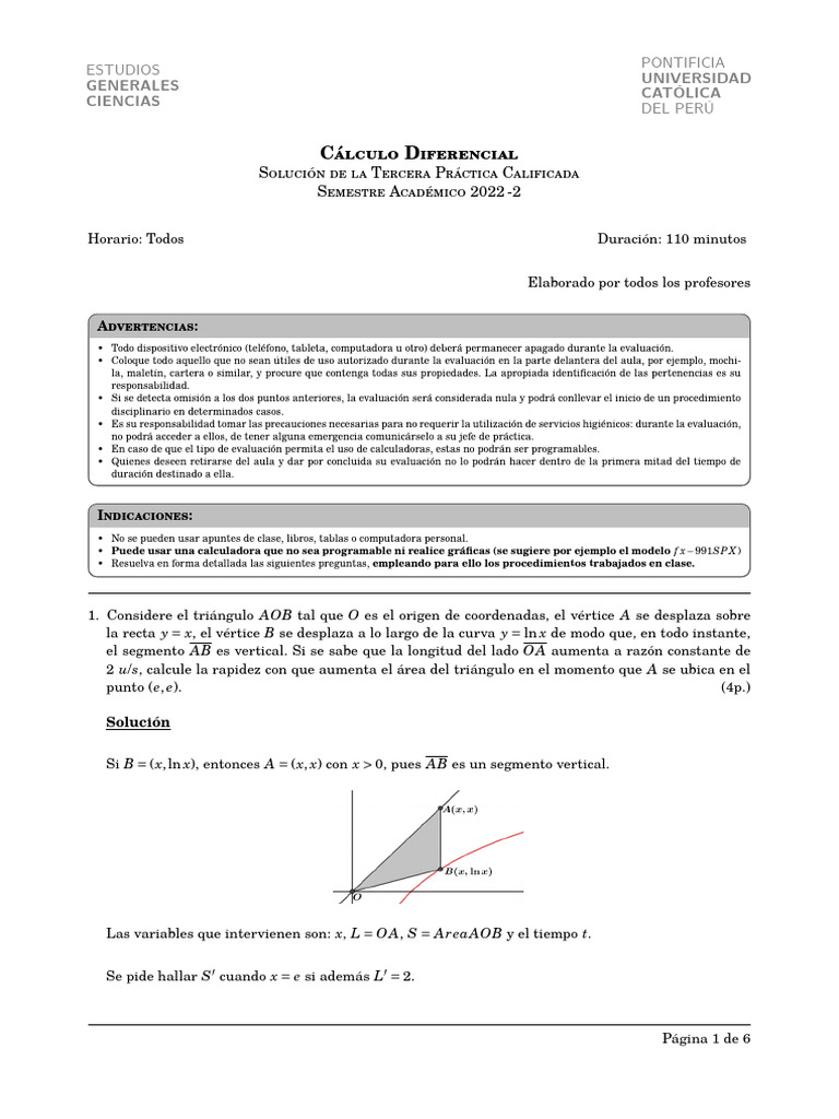PC3 Solución 2022 2 | PDF | Matemáticas | Análisis matemático