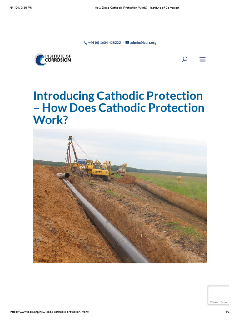 How Does Cathodic Protection Work - Institute of Corrosion | PDF ...