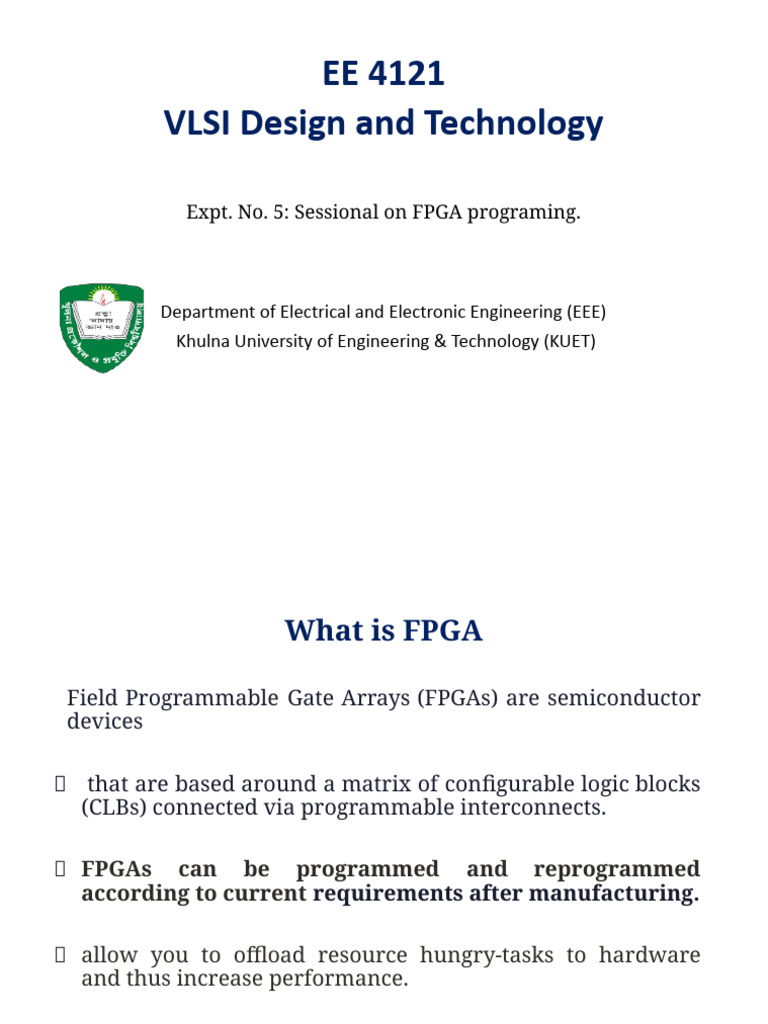 VLSI Lab 5 | PDF | Field Programmable Gate Array | Hardware Description ...