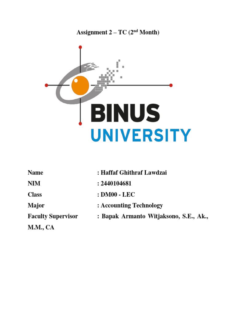 Haffaf Ghithraf Lawdzai - Assignment 2 TC | PDF