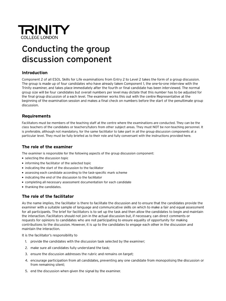 ESOL Group Discussion Guide | PDF