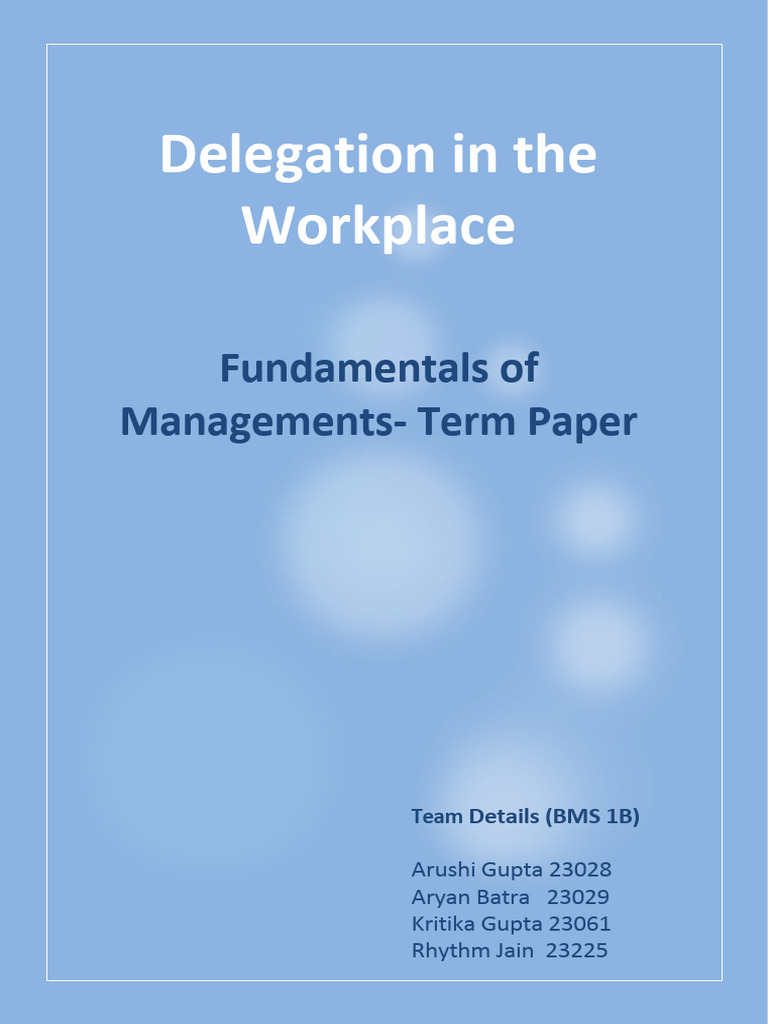 Effective Delegation in Management | PDF | Motivation | Motivational